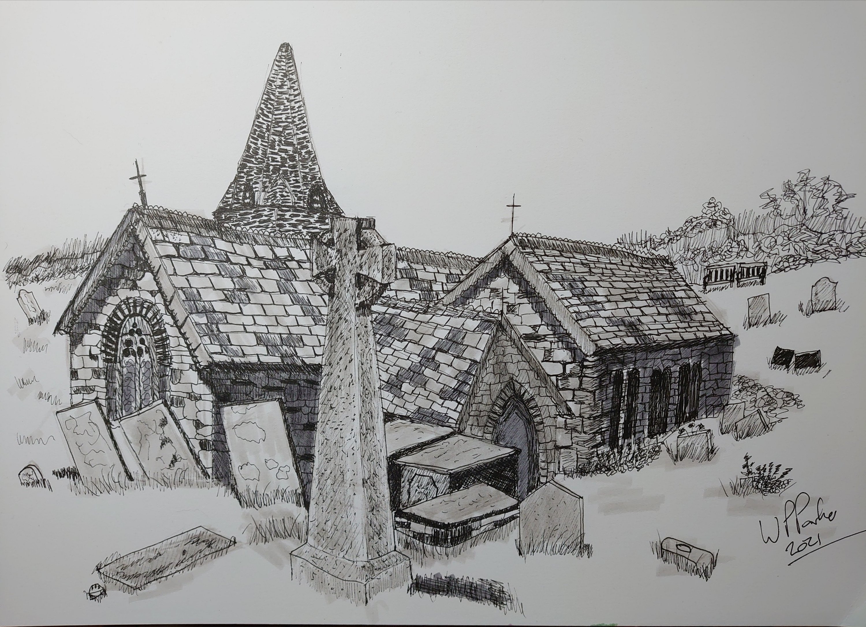 St Enodoc Church, Trebetherick, Cornwall – Wendy Parker's Art Gallery